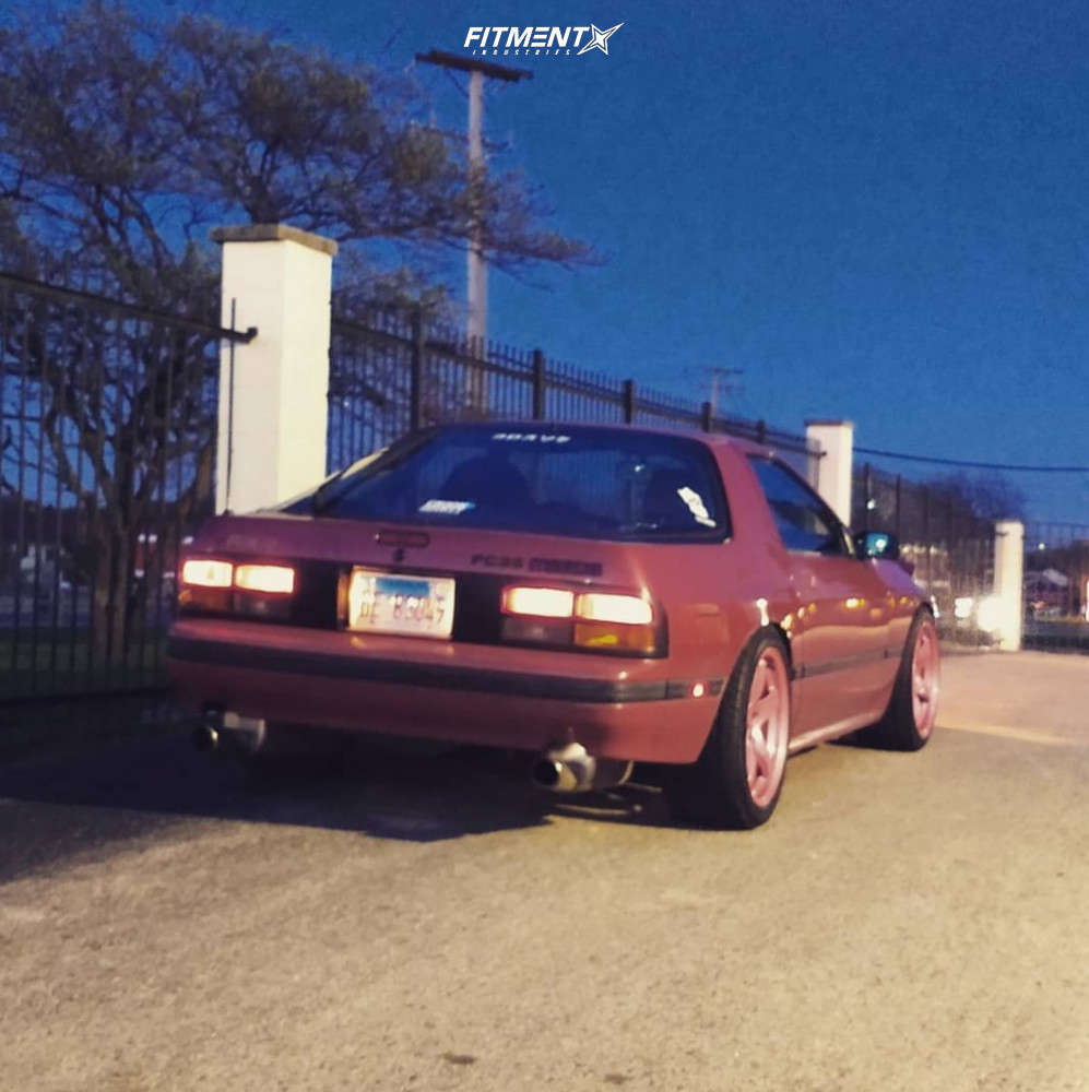 1987 Mazda RX-7 GXL with 17x9 Gram Lights 57cr and Yokohama 235x40 on ...