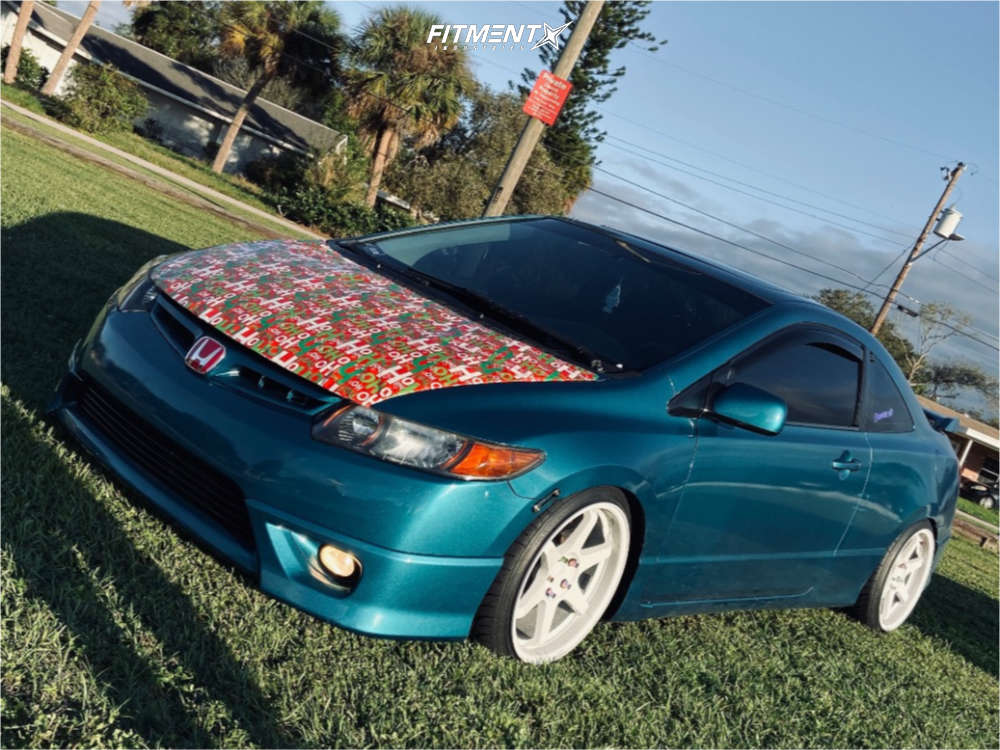 2008 Honda Civic Si 2dr Coupe (2.0L 4cyl 6M) with 18x9.5 ESR Sr07 and ...