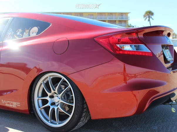 2012 Honda Civic Si with 18x8.5 Enkei Pf01 and Falken 225x40 on Air ...