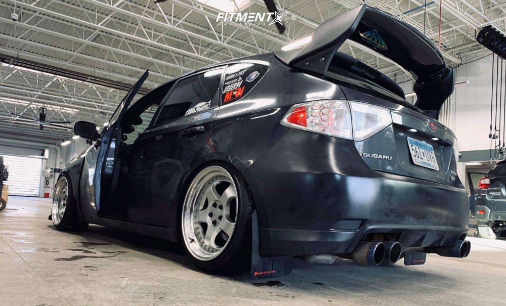 2008 Subaru WRX Base with 18x9.5 ESR Sr06 and Imperial 225x40 on Air ...