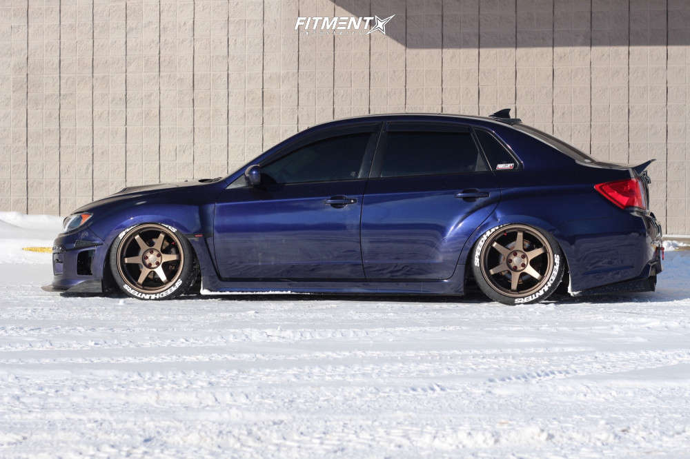 2013 Subaru WRX Base with 18x9.5 ESR Sr07 and Federal 255x35 on Air ...