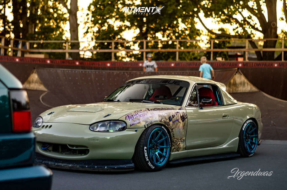 1999 Mazda Miata 10th Anniversary with 16x8.25 Japan Racing Jr11 and ...