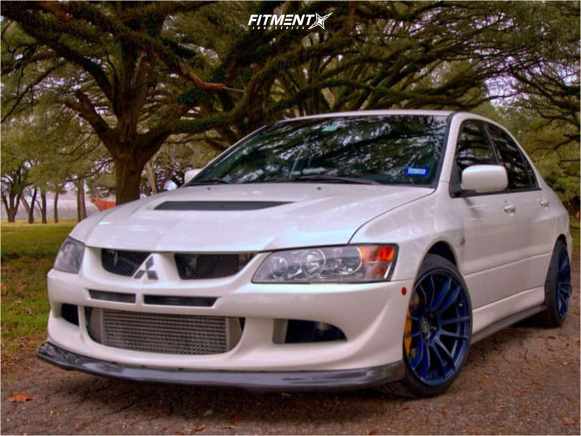 2004 Mitsubishi Lancer Evolution with 18x9.5 Gram Lights 57xtreme and ...