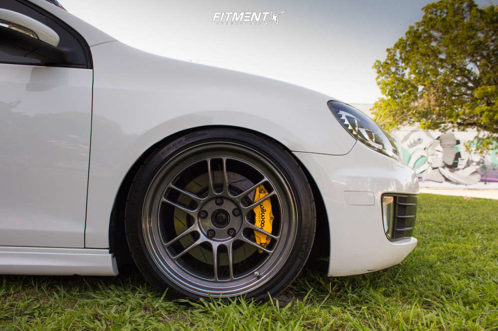2013 Volkswagen GTI Base with 18x9 Enkei RPF1 and Firestone 225x40 on ...