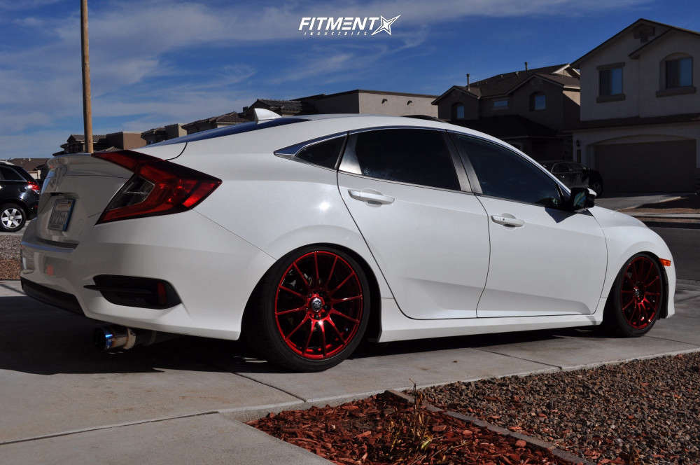 2017 Honda Civic EX with 18x8 Drag Concepts R16 and Milestar 225x40 on ...