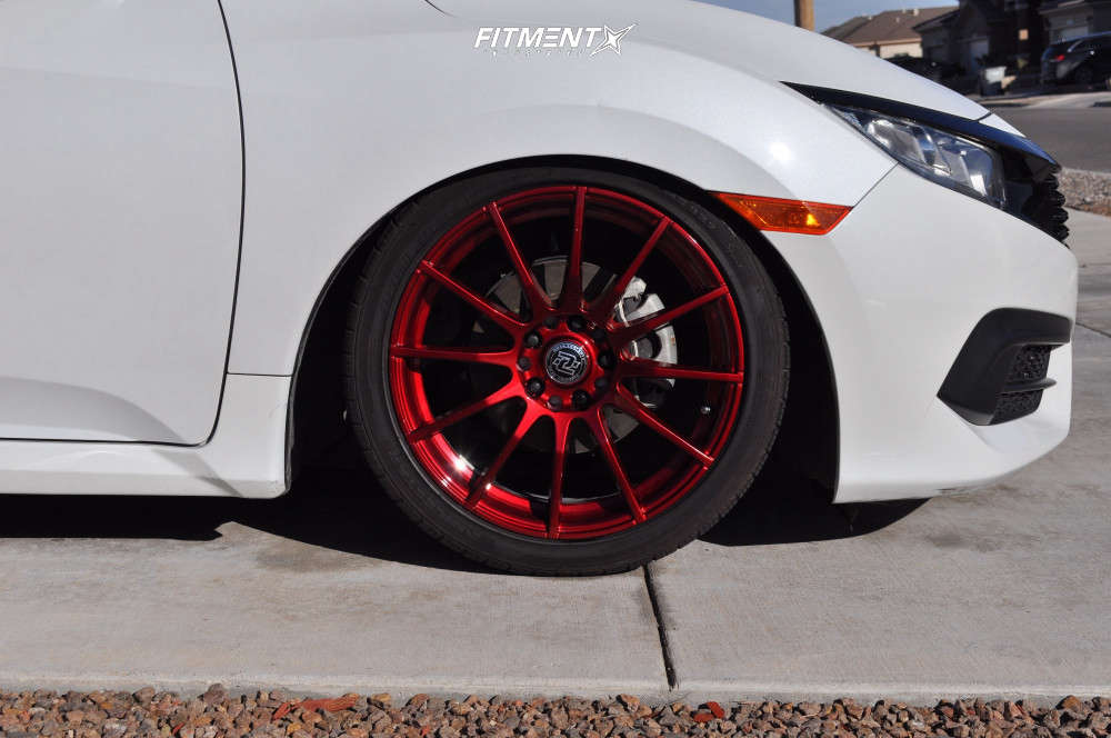 2017 Honda Civic EX with 18x8 Drag Concepts R16 and Milestar 225x40 on ...