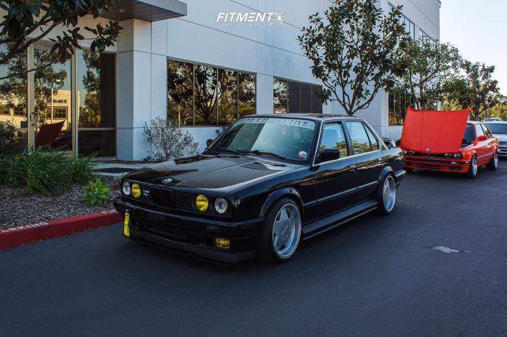 1991 BMW 325i Base with 17x8 Borbet Type A and Kumho 205x40 on Lowering ...