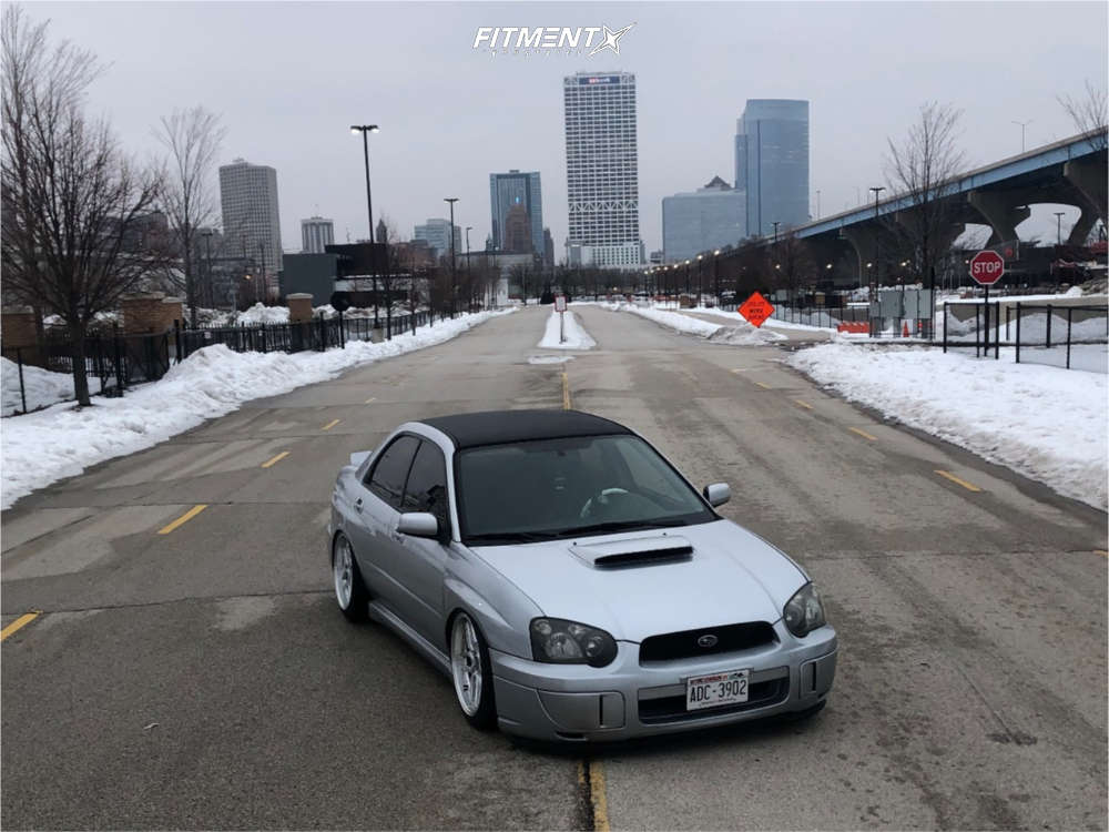 2004 Subaru WRX Base with 18x9.5 ESR CS15 and Federal 235x35 on Air ...