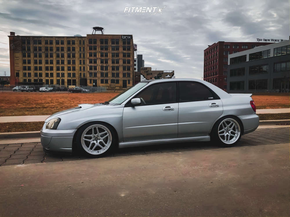 2004 Subaru WRX Base with 18x9.5 ESR CS15 and Federal 235x35 on Air ...