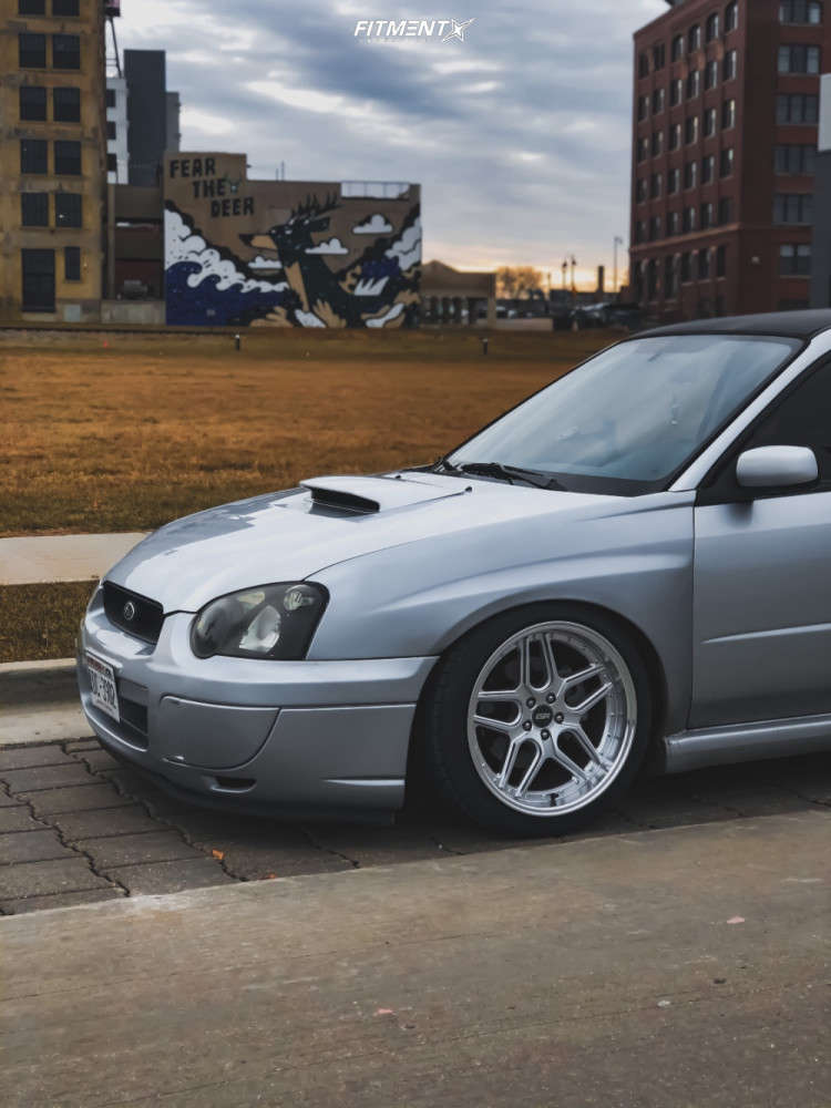 2004 Subaru WRX Base with 18x9.5 ESR CS15 and Federal 235x35 on Air ...