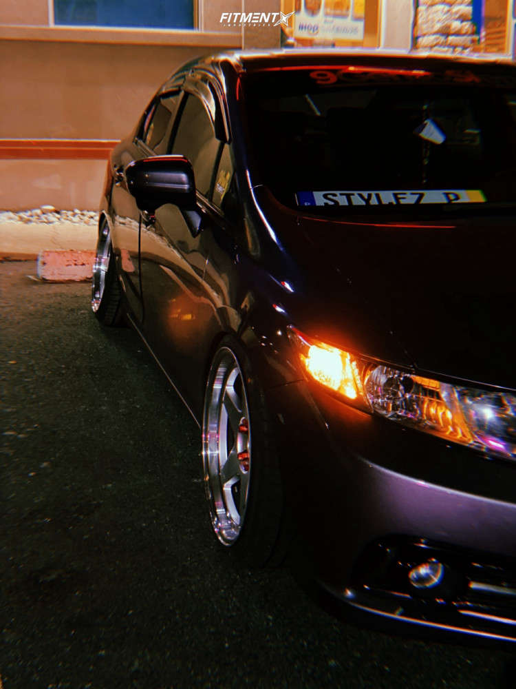 2015 Honda Civic Si with 18x9.5 Kansei Knp and Achilles 225x35 on Air ...