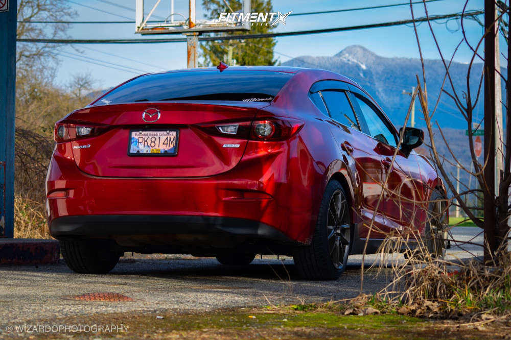 2018 Mazda 3 GT with 18x8 Niche Dfs and Michelin 215x45 on Lowering ...
