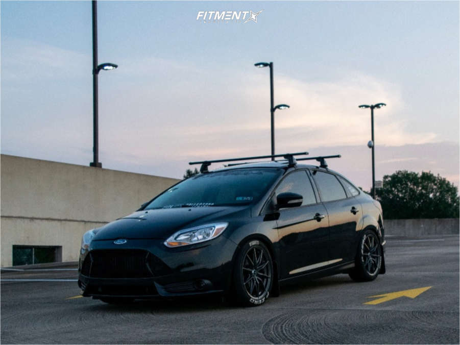 2013 Ford Focus SE with 18x8 Enkei Draco and Pirelli 235x40 on Lowering ...