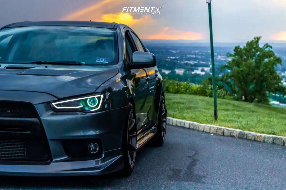 2014 Mitsubishi Lancer Evolution GSR with 18x10.5 Vordoven Forme 11 and ...