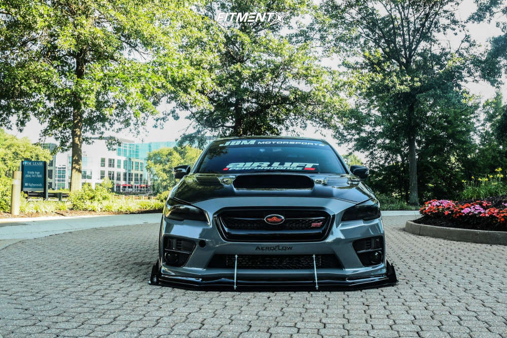2015 Subaru WRX STI Limited with 18x10.5 Advan Racing RZII and Hankook 245x35 on Air Suspension ...