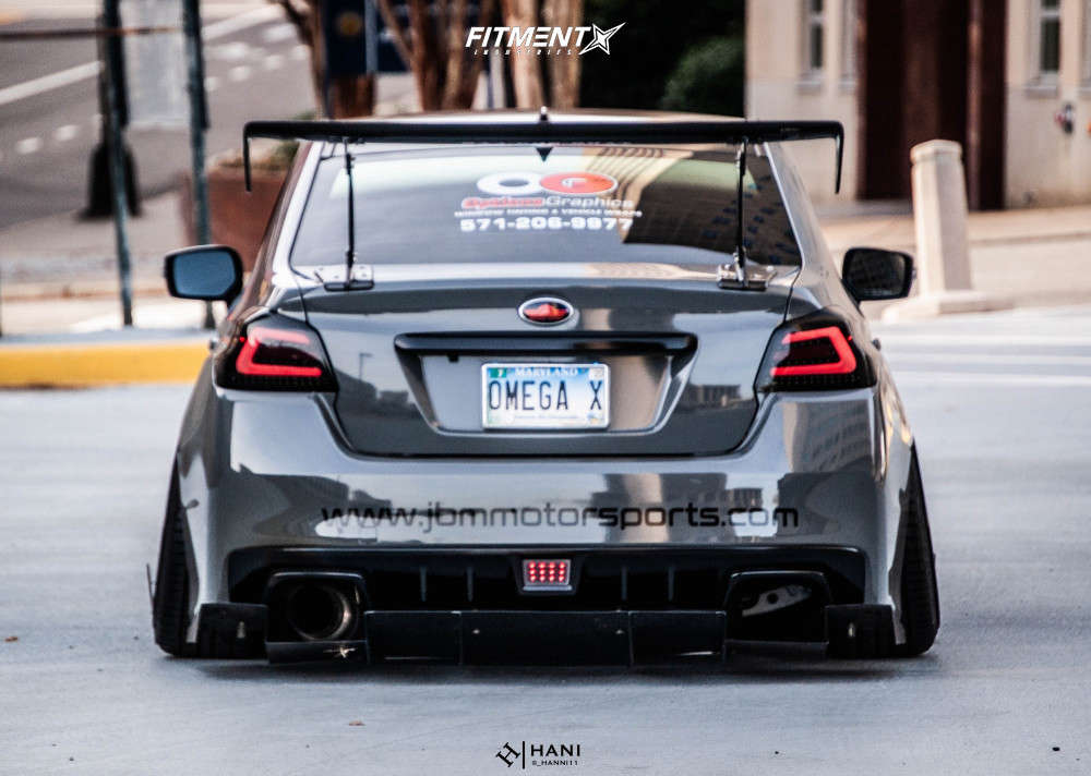 2015 Subaru WRX STI Limited with 18x10.5 Advan Racing RZII and Hankook 245x35 on Air Suspension ...