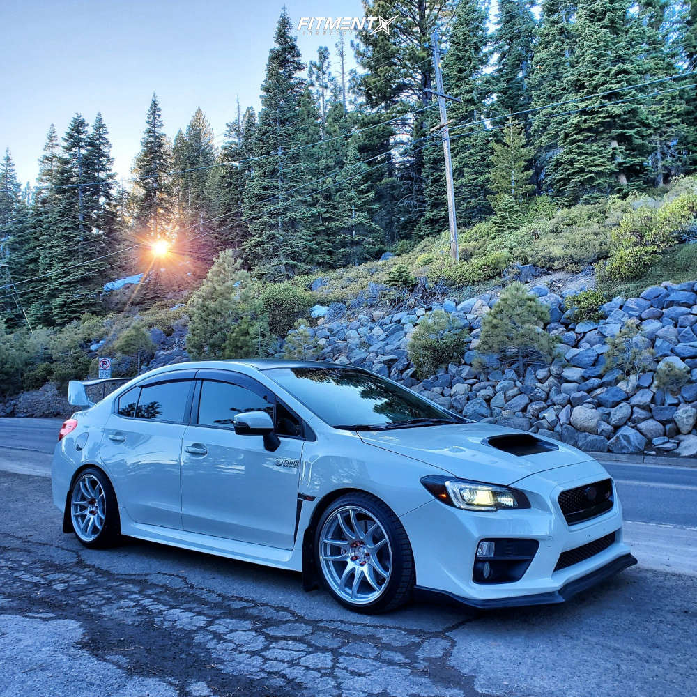 2016 Subaru WRX STI Base with 18x9.5 ESR Sr08 and Sumitomo 255x35 on Lowering Springs | 927728 ...