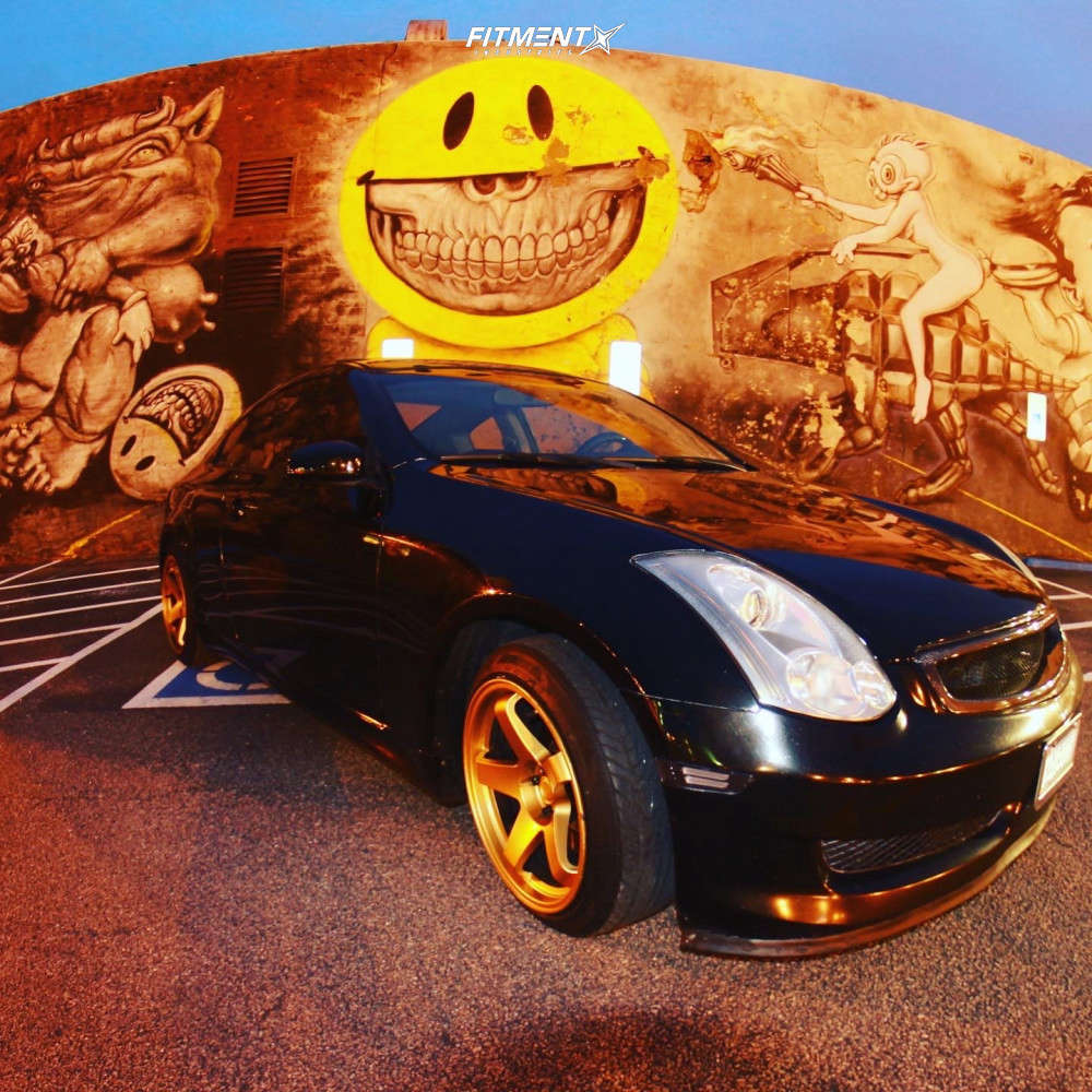 2006 INFINITI G35 2dr Coupe (3.5L 6cyl 6M) with 18x9.5 Volk Te37 Ultra ...