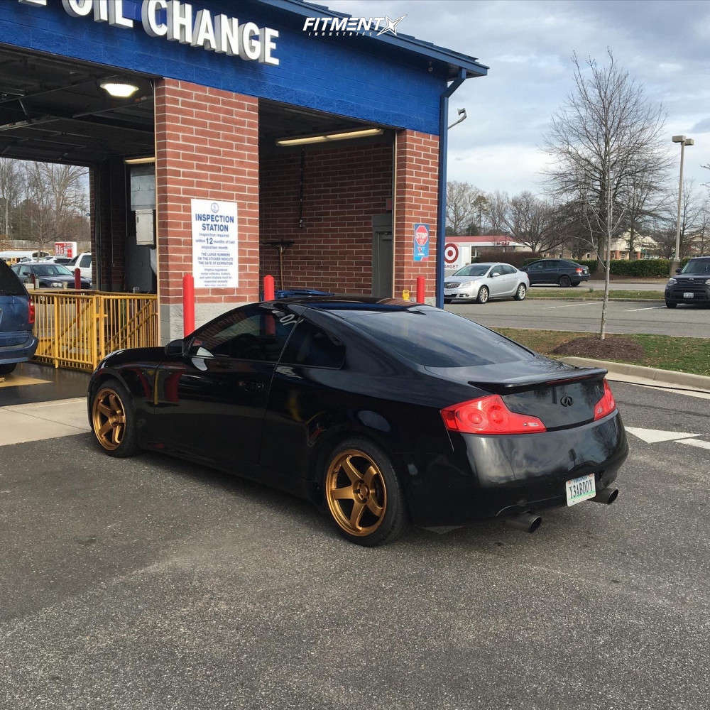 2006 INFINITI G35 2dr Coupe (3.5L 6cyl 6M) with 18x9.5 Volk Te37 Ultra ...