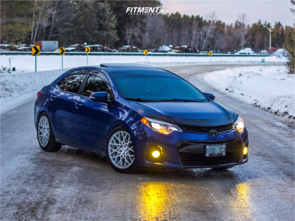 2014 Toyota Corolla S with 18x8.5 Rotiform Blq and Continental 245x40 ...