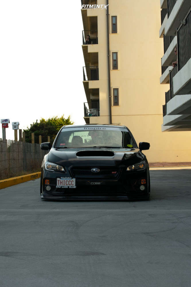 2015 Subaru WRX STI Base with 18x9.5 Desmond Regamaster and Federal 245x35 on Air Suspension ...