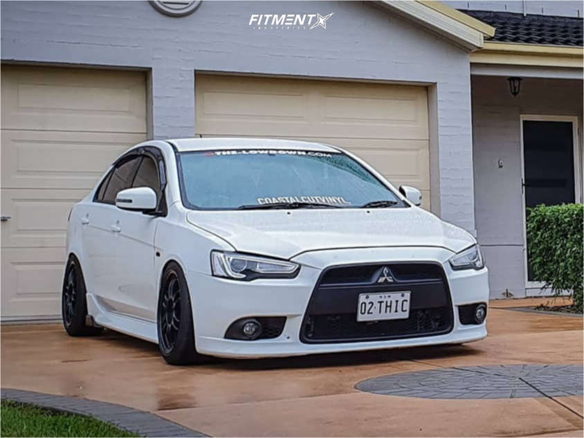 2017 Mitsubishi Lancer ES with 17x8.5 Enkei RPF1 and Accelera 215x45 on ...