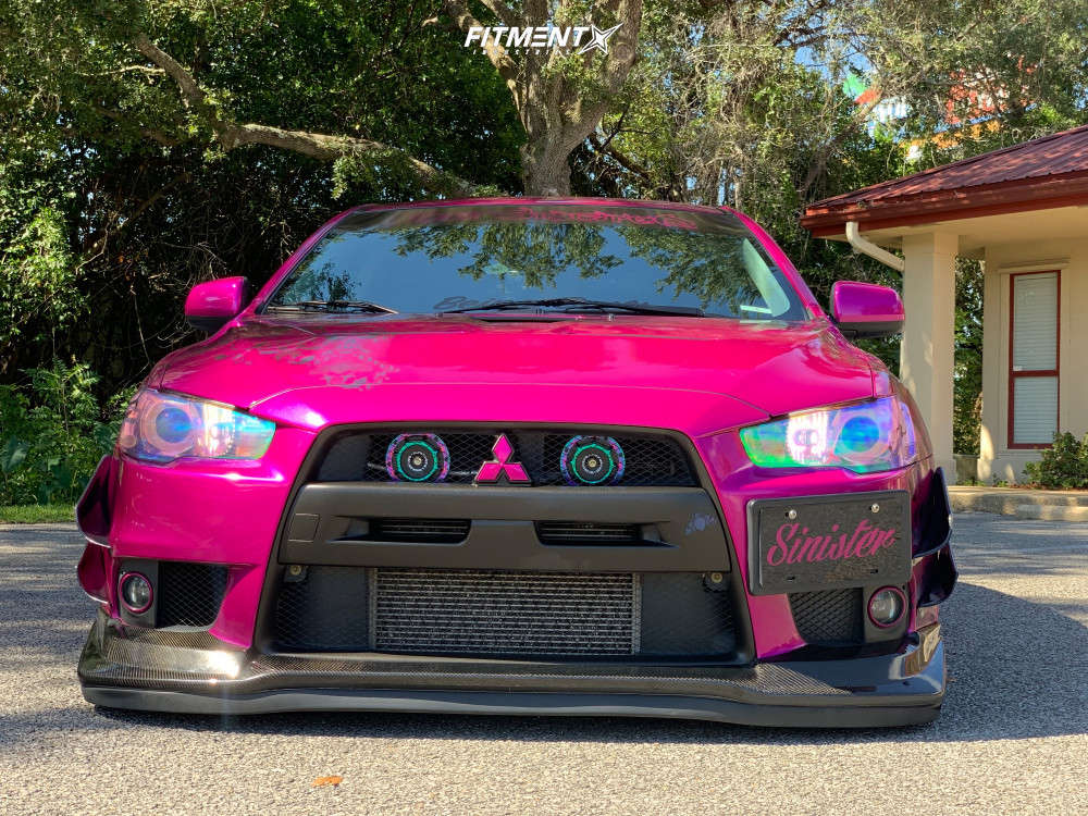 2013 Mitsubishi Lancer Evolution GSR with 18x10 WedsSport Sa-70 and ...