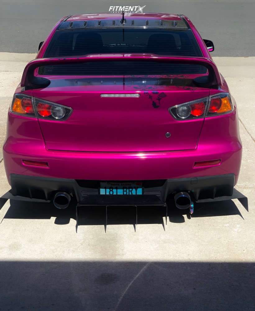 2013 Mitsubishi Lancer Evolution GSR with 18x10 WedsSport Sa-70 and ...