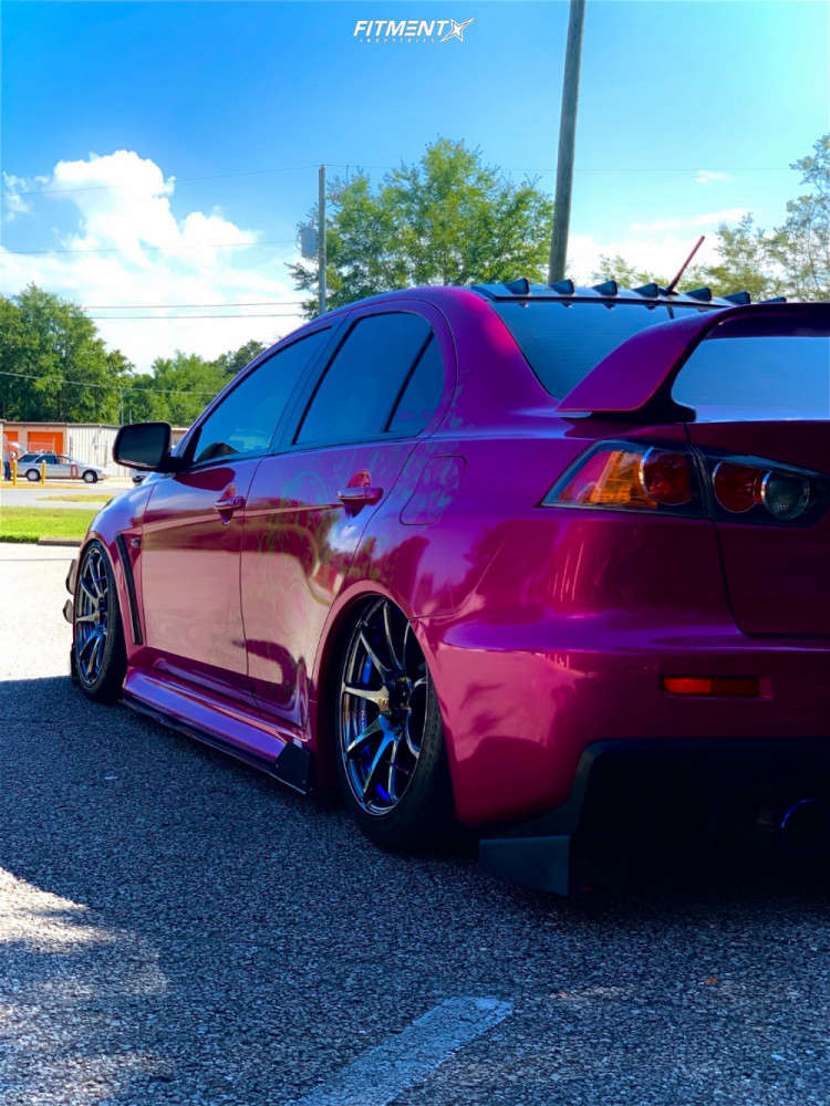 2013 Mitsubishi Lancer Evolution GSR with 18x10 WedsSport Sa-70 and ...