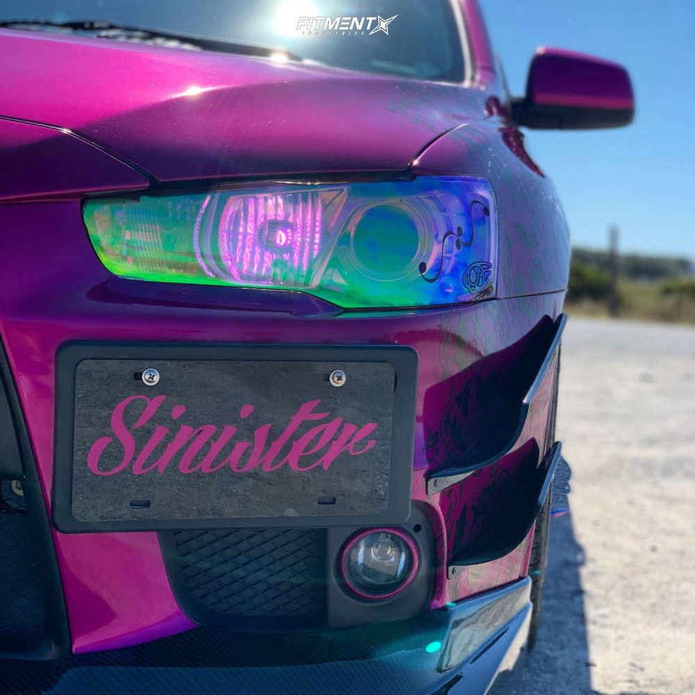 2013 Mitsubishi Lancer Evolution GSR with 18x10 WedsSport Sa-70 and ...