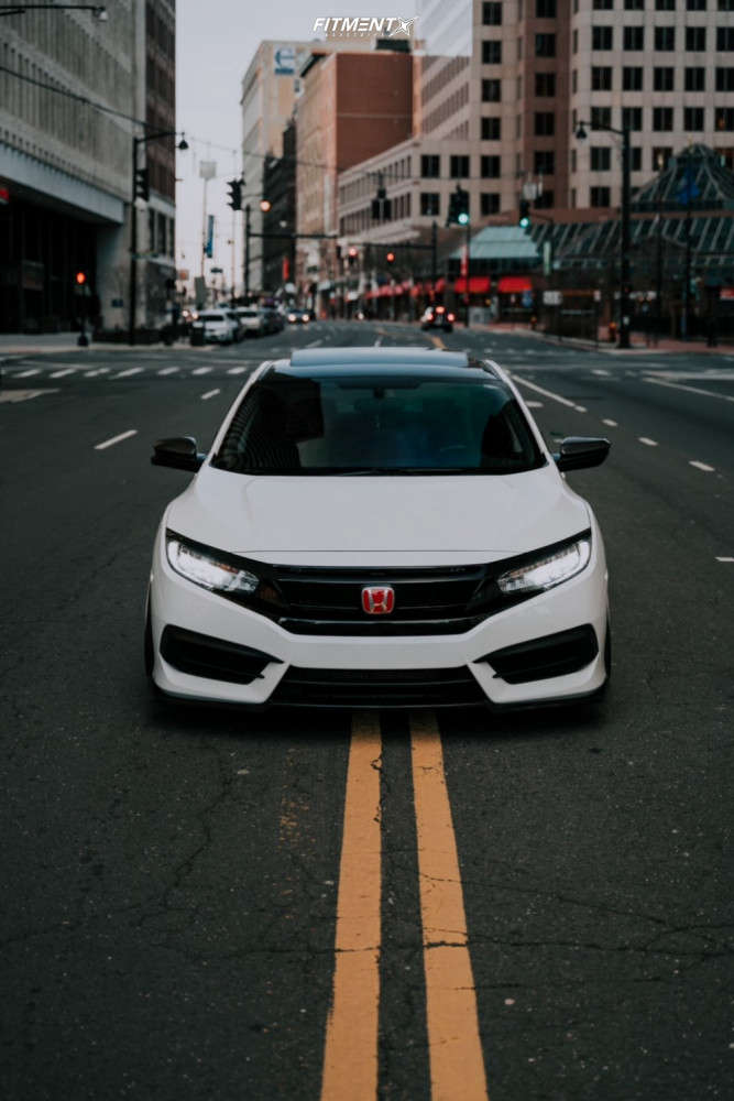 2016 Honda Civic EX with 18x9.5 Work Emotion D9r and Federal 215x40 on ...