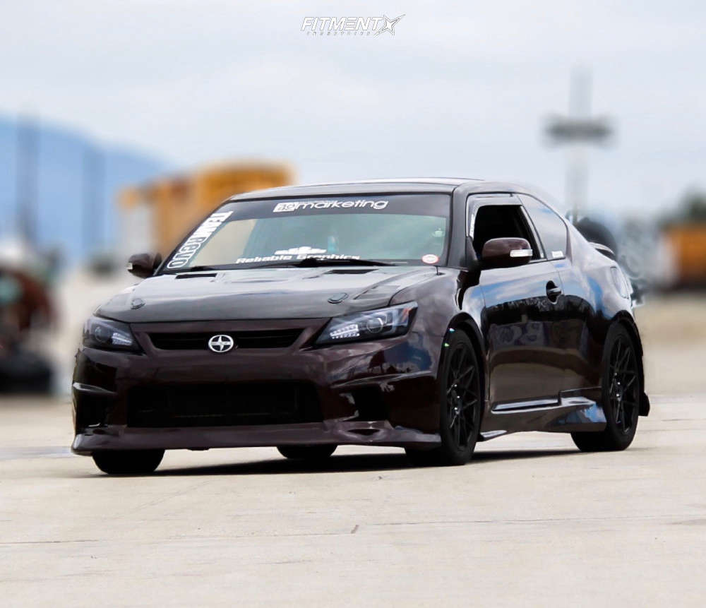 2013 Scion TC Base with 18x8 Ruff R365 and Achilles 245x45 on Coilovers ...