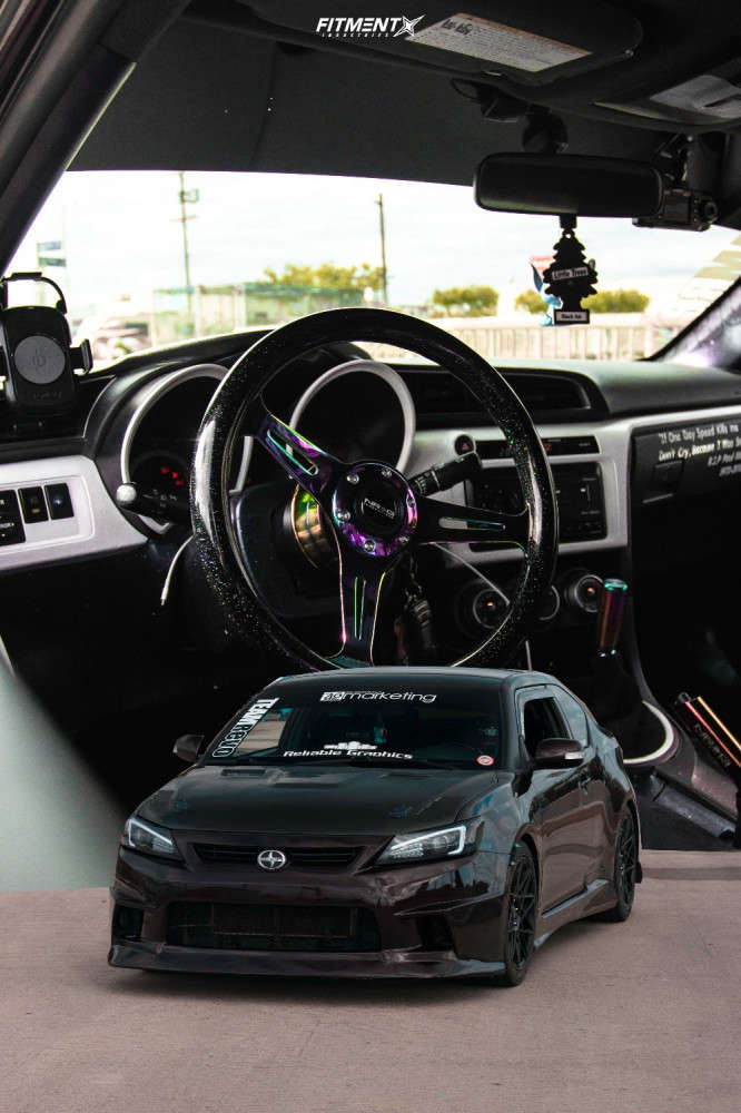 2013 Scion TC Base with 18x8 Ruff R365 and Achilles 245x45 on Coilovers ...