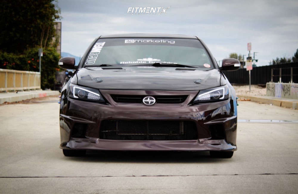 2013 Scion TC Base with 18x8 Ruff R365 and Achilles 245x45 on Coilovers ...