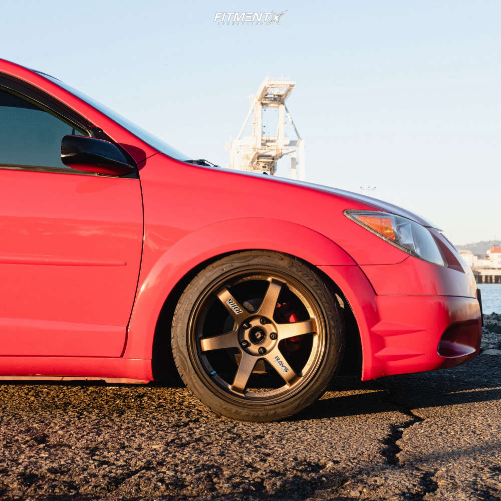 2004 Pontiac Vibe Base with 18x9.5 Rays Engineering Te37 and Federal ...