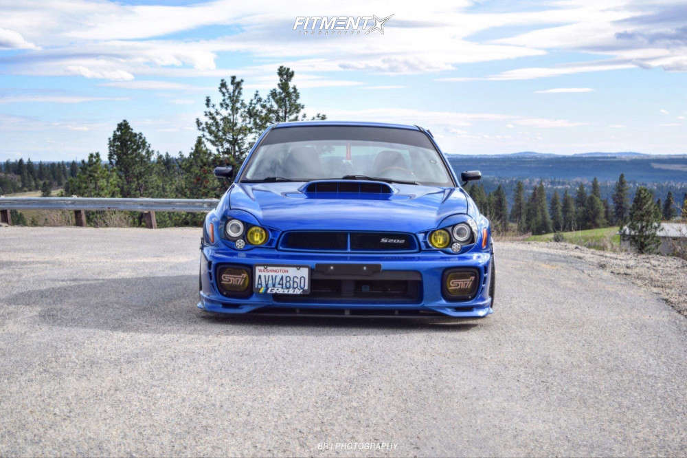 2003 Subaru Impreza WRX with 18x9 Work Meister S2R and Nankang 225x35 ...