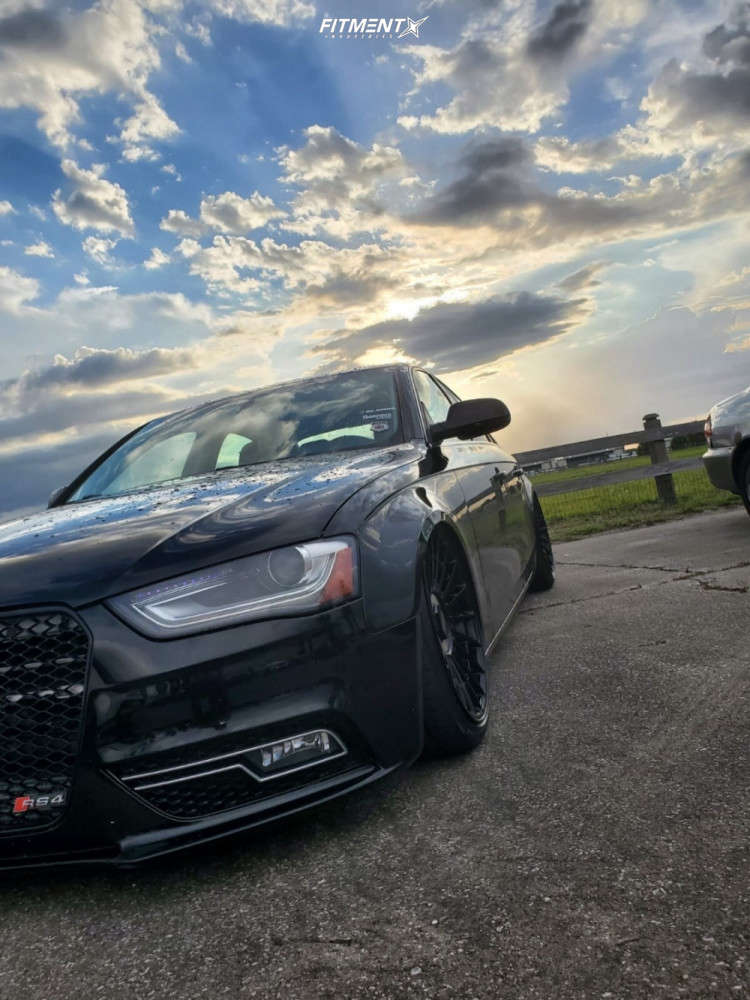 2013 Audi S4 Base with 19x8.5 Rotiform Las-r and Hercules 235x40 on Air ...