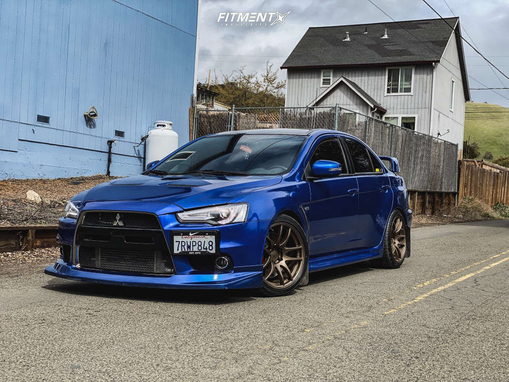 2015 Mitsubishi Lancer Evolution GSR with 18x9.5 Vordoven Forme 9 and ...
