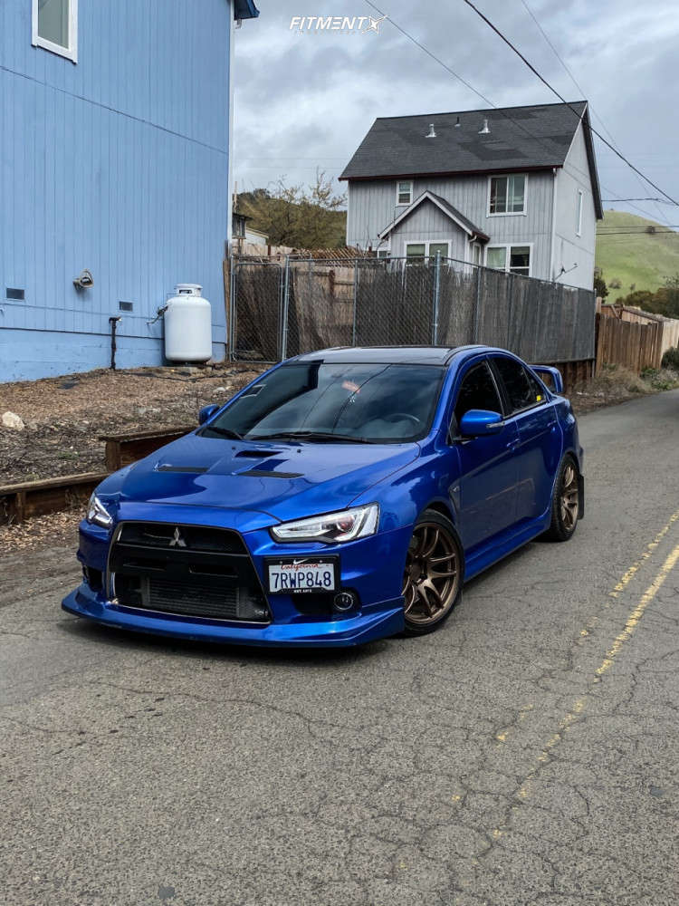 2015 Mitsubishi Lancer Evolution GSR with 18x9.5 Vordoven Forme 9 and ...