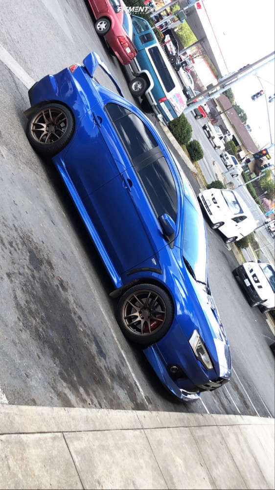 2015 Mitsubishi Lancer Evolution GSR with 18x9.5 Vordoven Forme 9 and ...