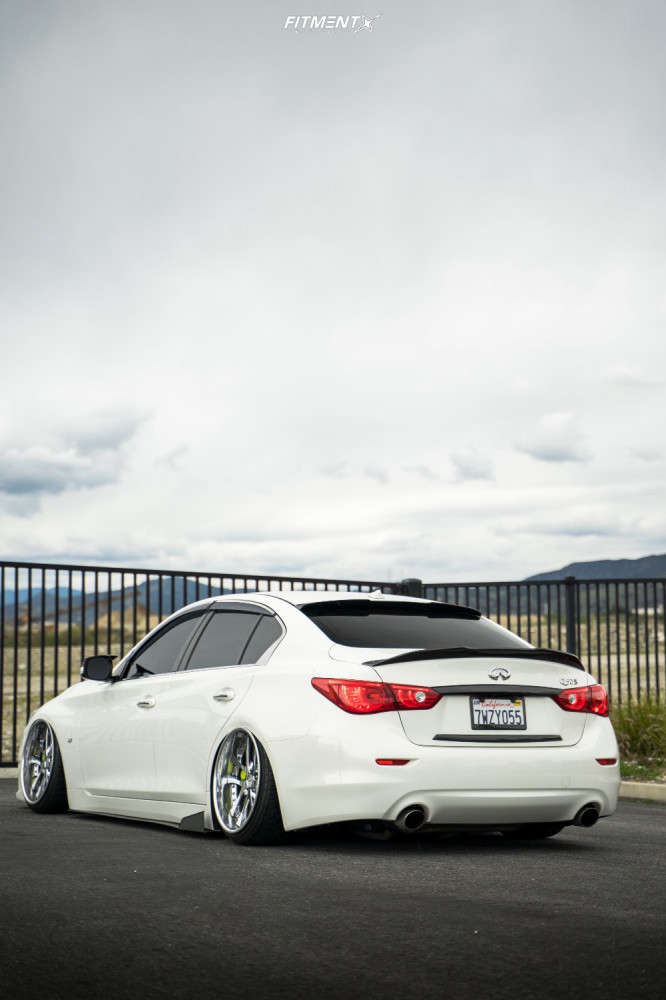 2015 INFINITI Q50 Sport with 19x10.5 Weds Lxz and Federal 215x35 on Air ...