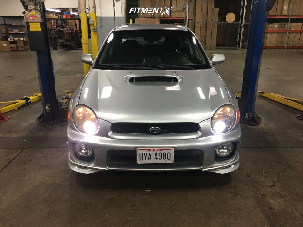 2002 Subaru WRX WRX with 17x8 Enkei Tsv and Firestone 225x45 on Lowering Springs | 999320 ...
