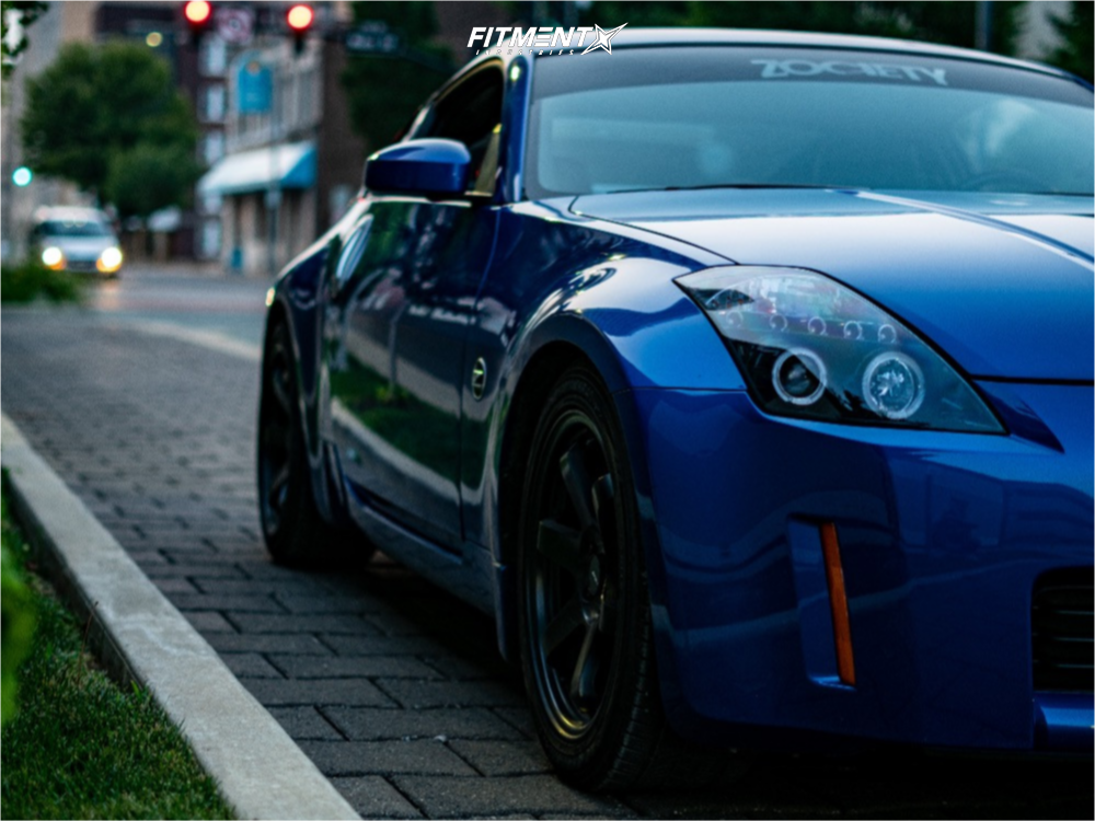 Blue 350z Black Rims